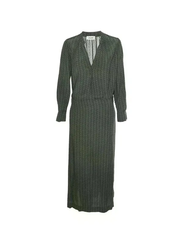 Zadig&Voltaire Rinki Zv-print Maxi Dress - Green