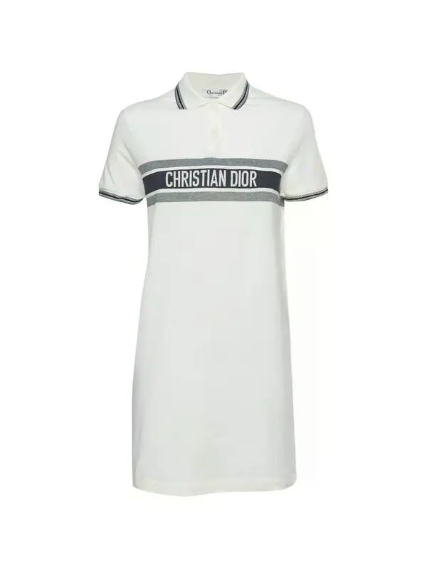 Dior Logo-print Piqué Polo T-shirt - White