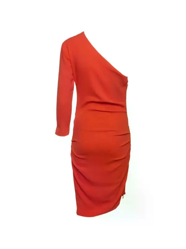Elisabetta Franchi One-shoulder Ruched Midi Dress
