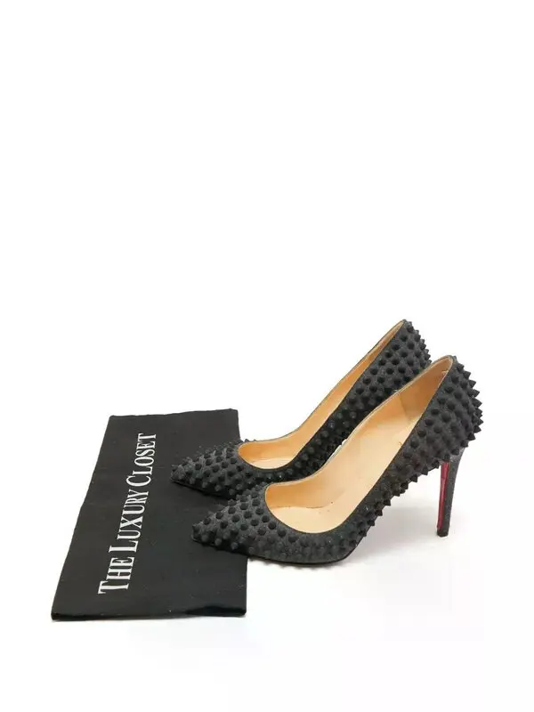 CHRISTIAN LOUBOUTIN Pigalle Spikes Wool Heeled Pumps