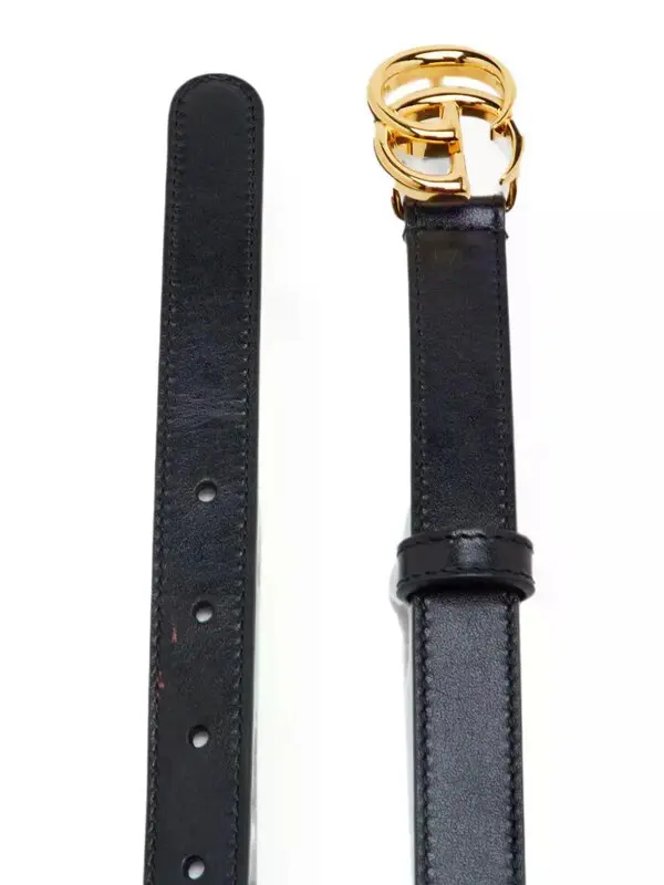 Gucci Gg Marmont Buckle Slim Leather Belt