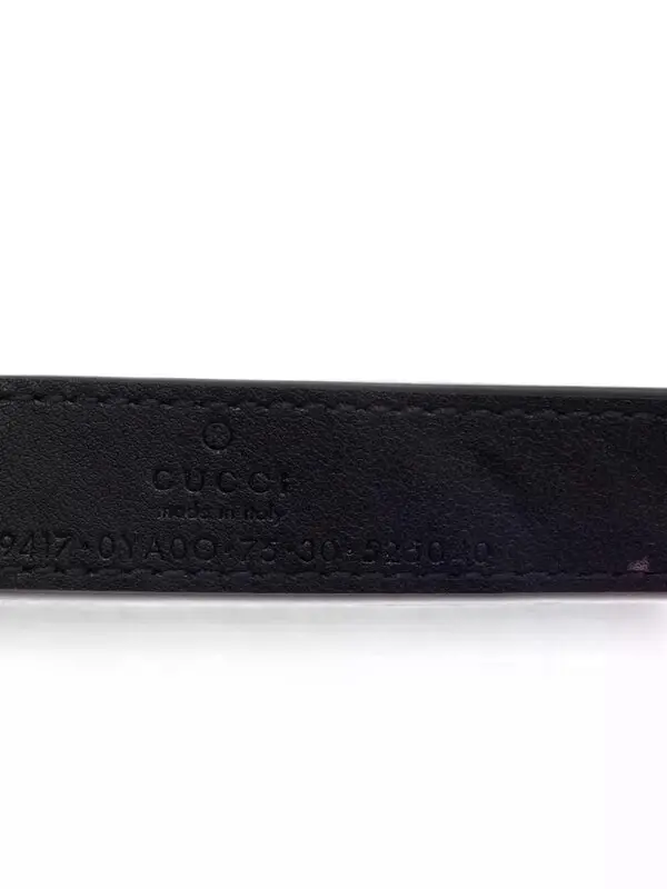 Gucci Gg Marmont Buckle Slim Leather Belt
