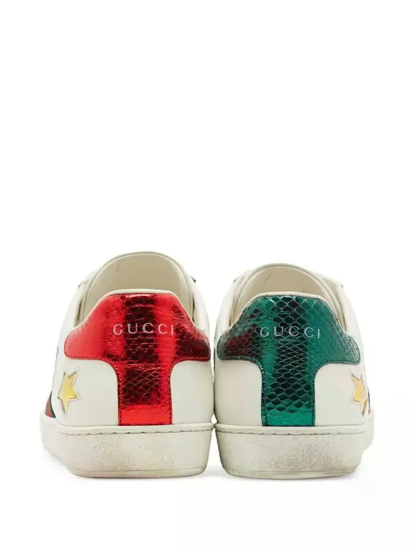 Gucci Ace Web Star Motif Sneakers - White
