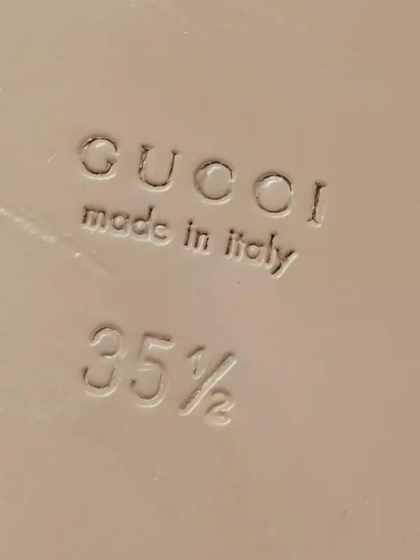 Gucci Madelyn Crystal-set Metallic Calf Leather Slip-on Sandals
