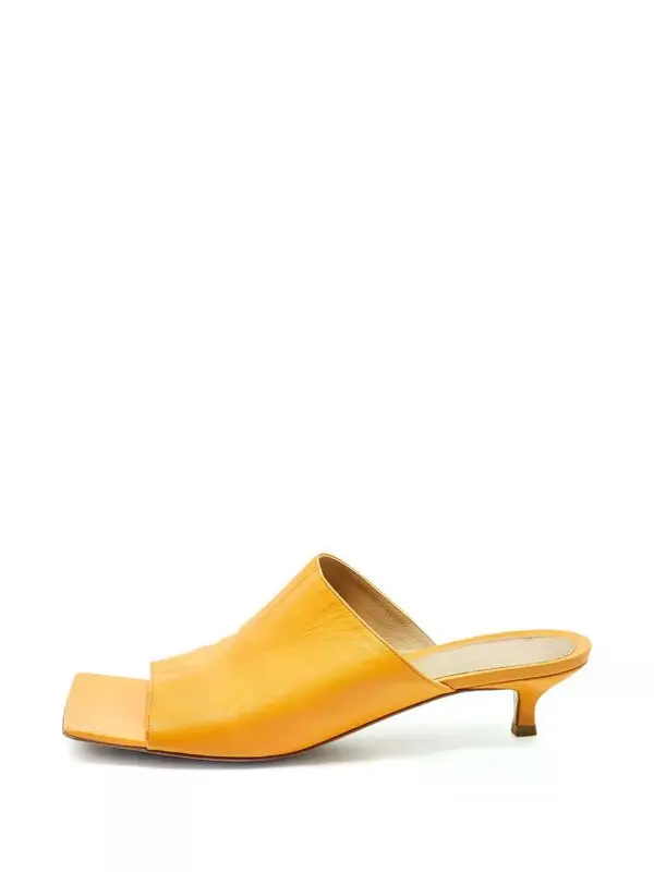 Bottega Veneta Stretch Square-toe Sandals - Orange