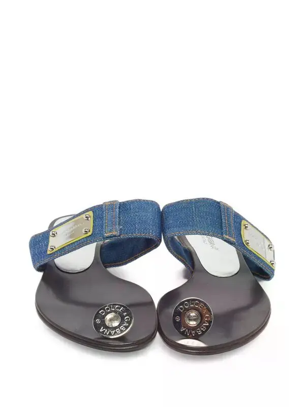 Dolce & Gabbana Denim Thong Sandals