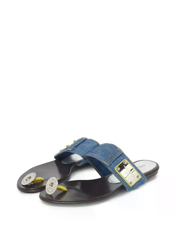 Dolce & Gabbana Denim Thong Sandals