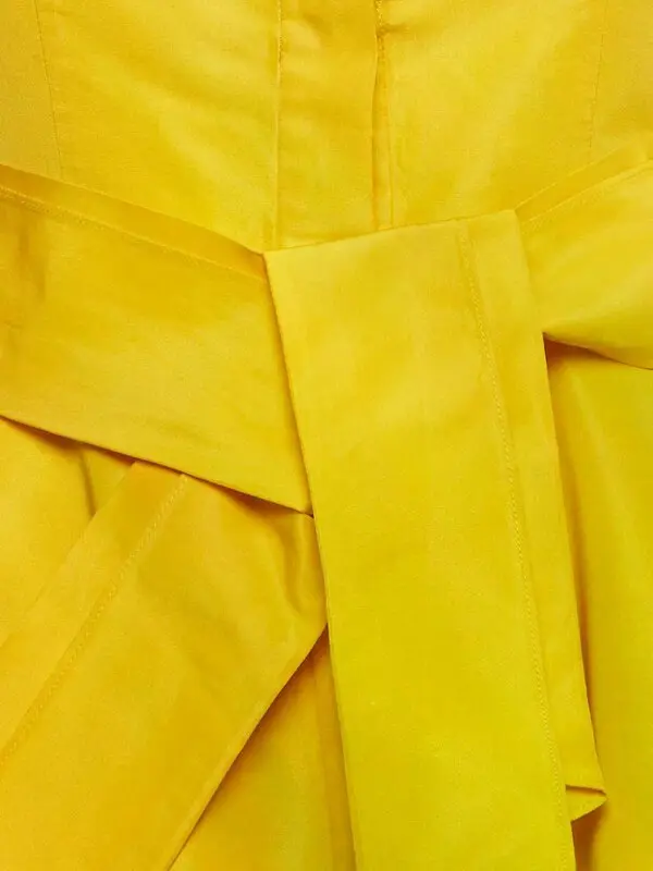 Carolina Herrera Long-sleeve Belted Midi Shirt Dress - Yellow