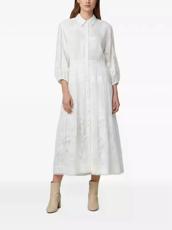 Maje Buttoned Midi Dress - White