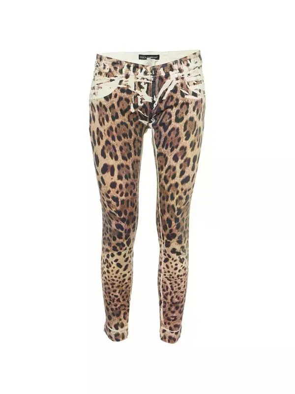 Dolce & Gabbana Pop Fit Animal-print Jeans