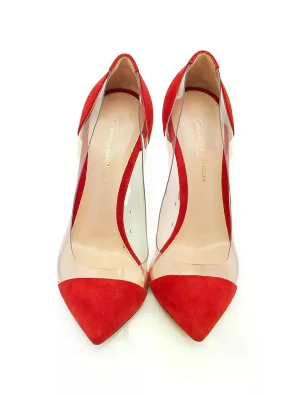 GIANVITO ROSSI Suede And Transparent Paneled Stiletto Pumps
