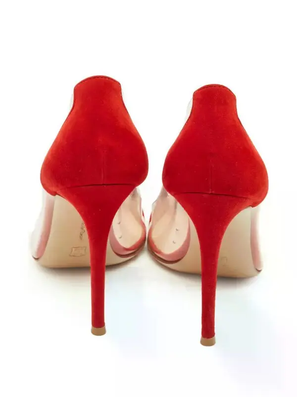 GIANVITO ROSSI Suede And Transparent Paneled Stiletto Pumps