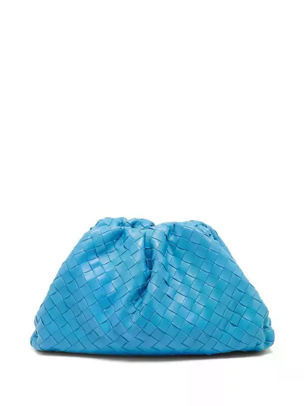 Bottega Veneta The Pouch Intrecciato Clutch Bag - Blue