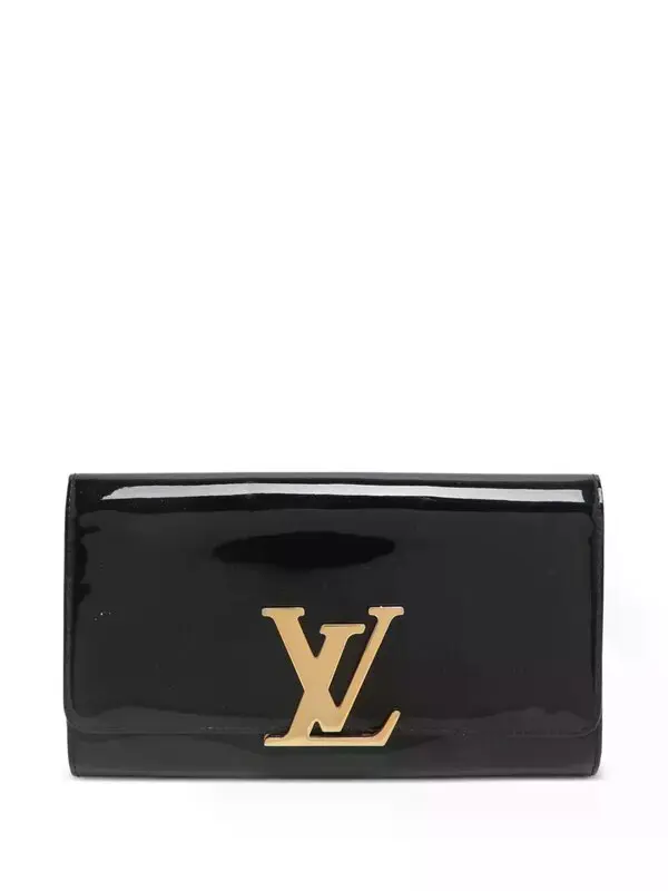 LOUIS VUITTON 2014 Patent Calf Leather Clutch Bag - Black