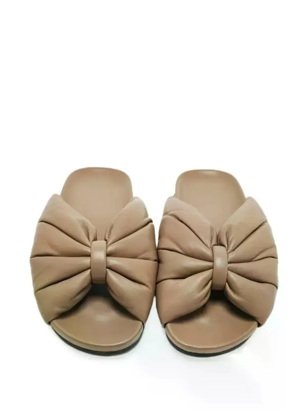 Balenciaga Knot Leather Flat Sandals
