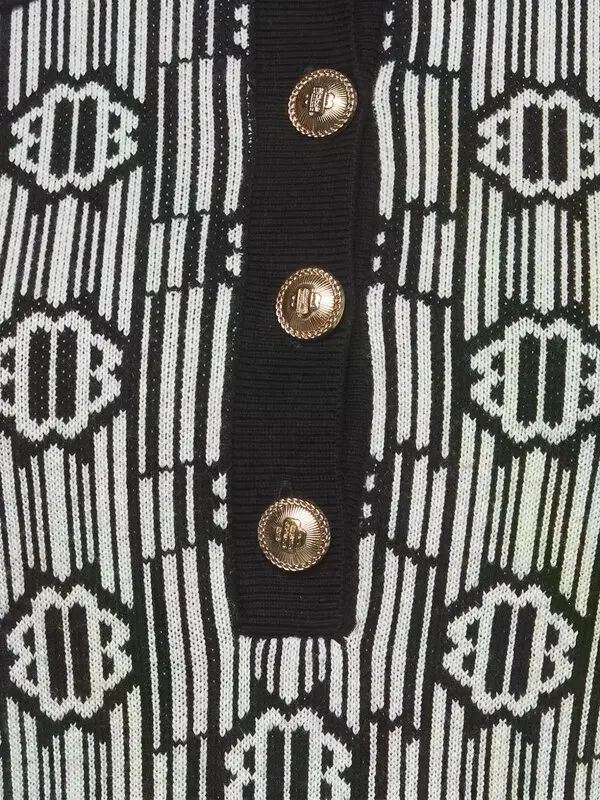 Maje Geometric Print Knit Mini Dress