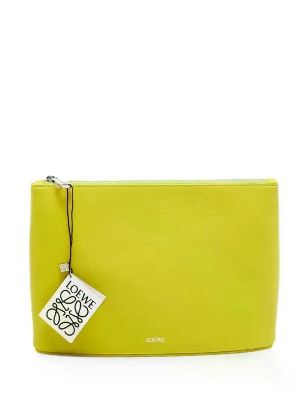 Loewe Oblong Zip-fastening Clutch Bag - Green