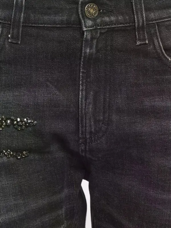 Gucci Embellished Straight-fit Jeans