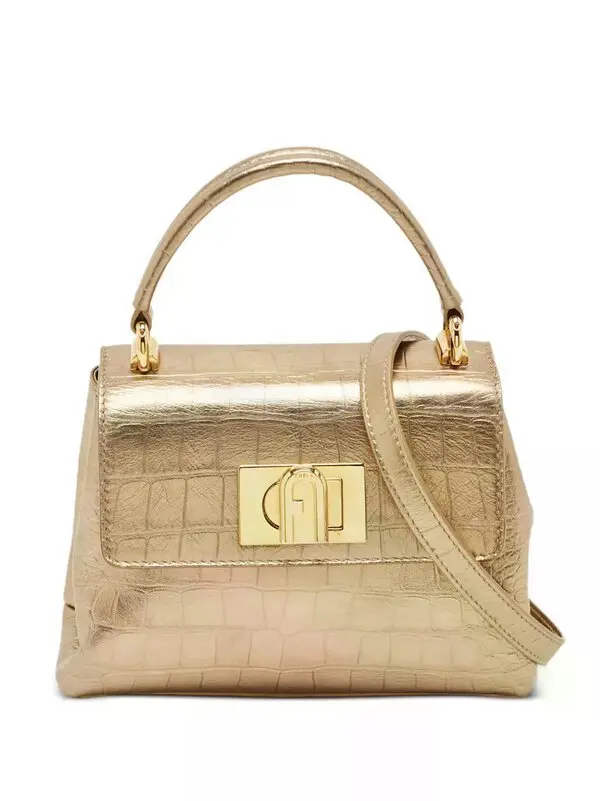 Furla 1927 Croc-embossed Tote Bag
