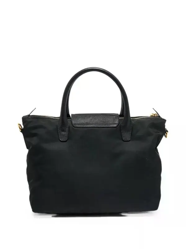 Prada Leather-trim Tote Bag - Black