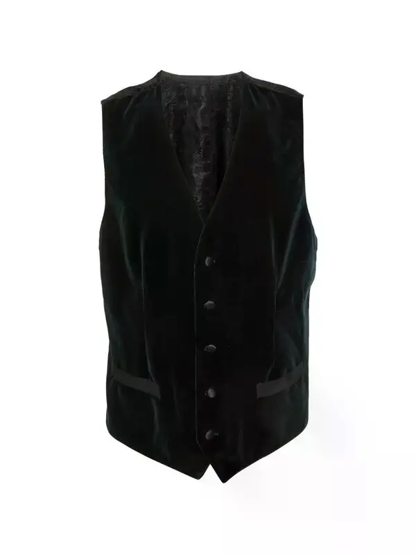 Dolce & Gabbana Velvet Waistcoat - Green