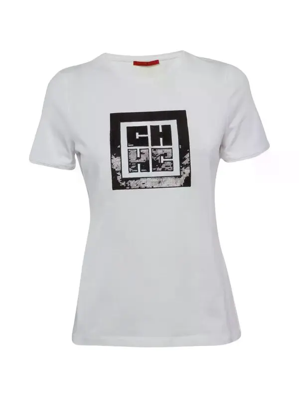 Carolina Herrera Logo-embroidered T-shirt - White