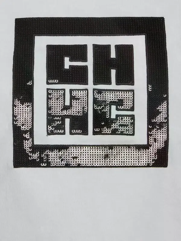 Carolina Herrera Logo Embroidered Sequin T-shirt