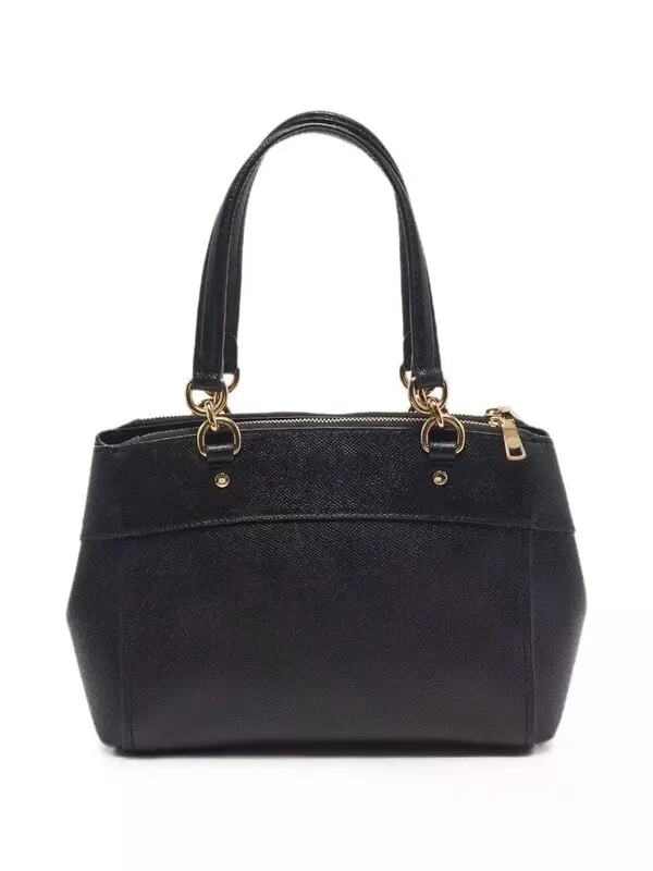 COACH Mini Brooke Carryall Leather Tote Bag - Black