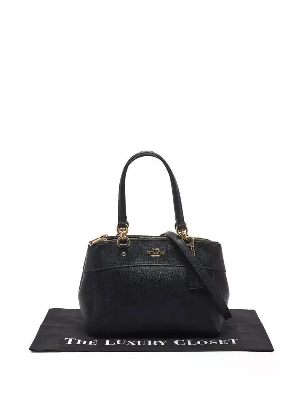 COACH Mini Brooke Carryall Leather Tote Bag - Black