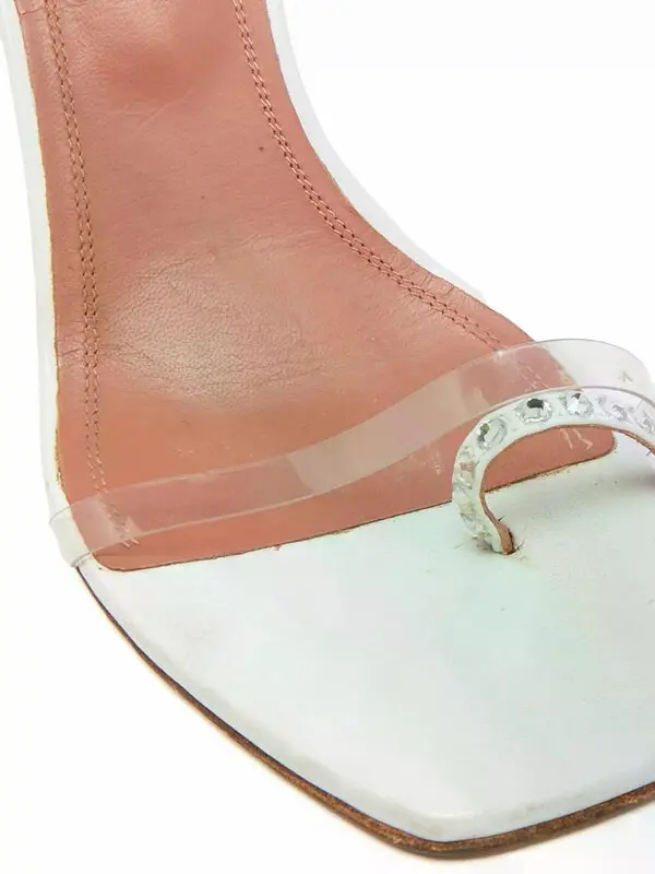 Amina Muaddi Oya Embellished Ankle Strap Sandals