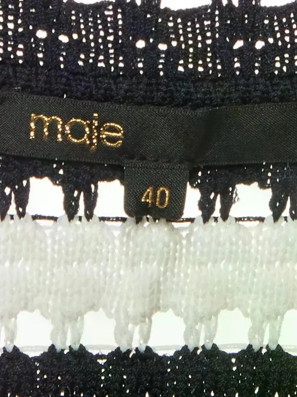 Maje Striped Rosette-detail Mini Dress