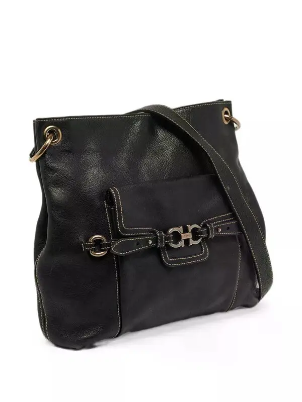 FERRAGAMO Gancini Leather Shoulder Bag