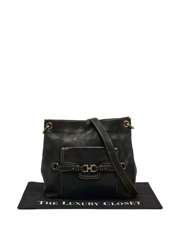 FERRAGAMO Gancini Leather Shoulder Bag