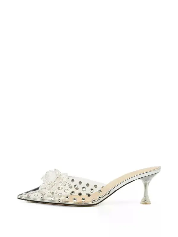 Mach & Mach Crystal-embellished Pointed Toe Mules