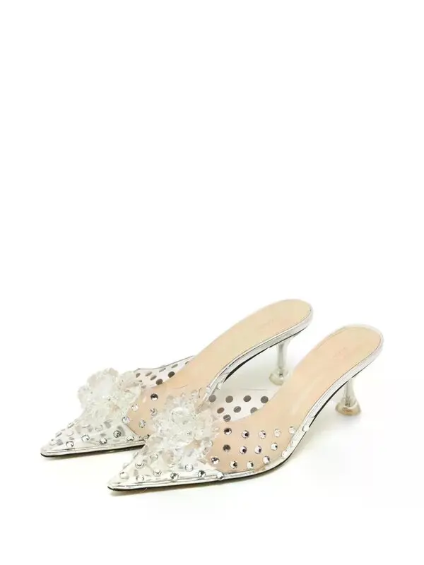 Mach & Mach Crystal-embellished Pointed Toe Mules