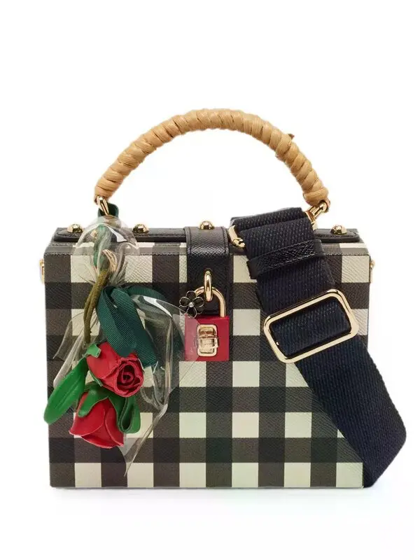 Dolce & Gabbana Dolce Box Gingham Tote Bag - Black