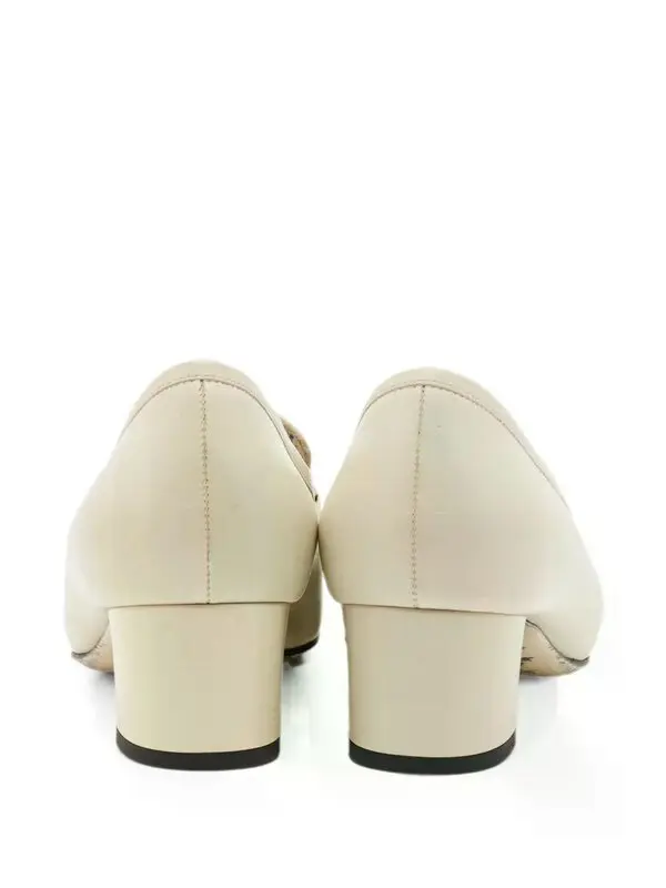 Gucci Crystal-embellished Block-heel Loafer Pumps
