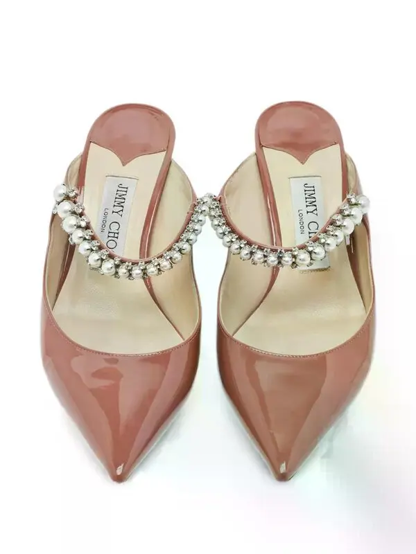 JIMMY CHOO Bing Crystal-embellished Heeled Mules