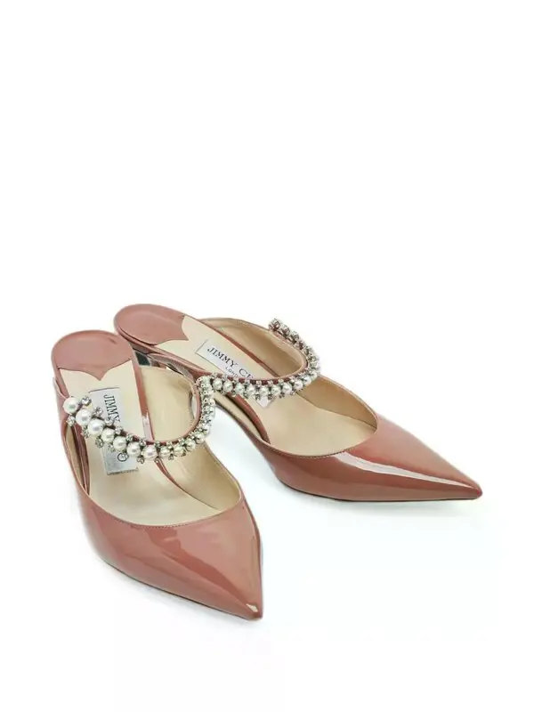 JIMMY CHOO Bing Crystal-embellished Heeled Mules