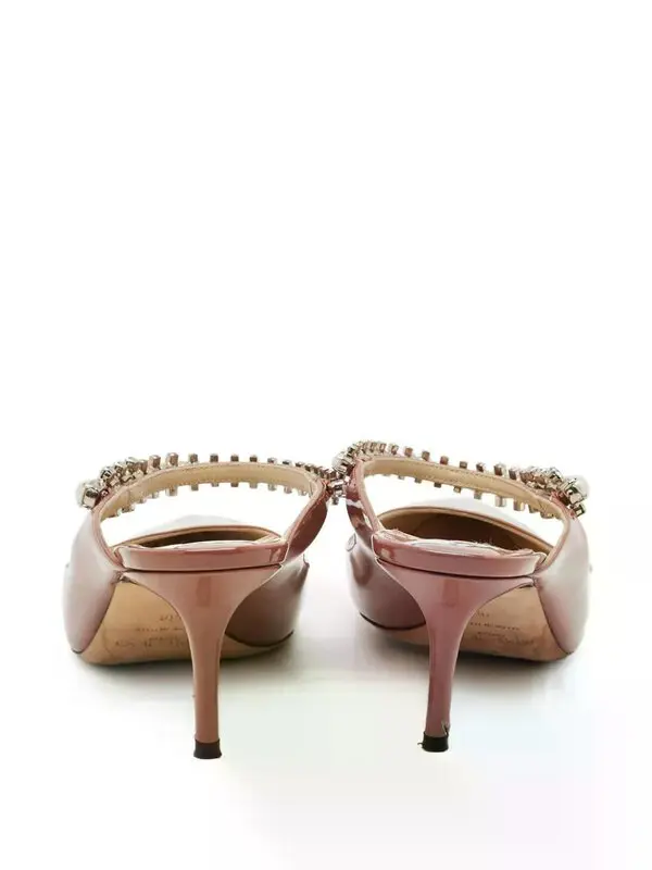 JIMMY CHOO Bing Crystal-embellished Heeled Mules