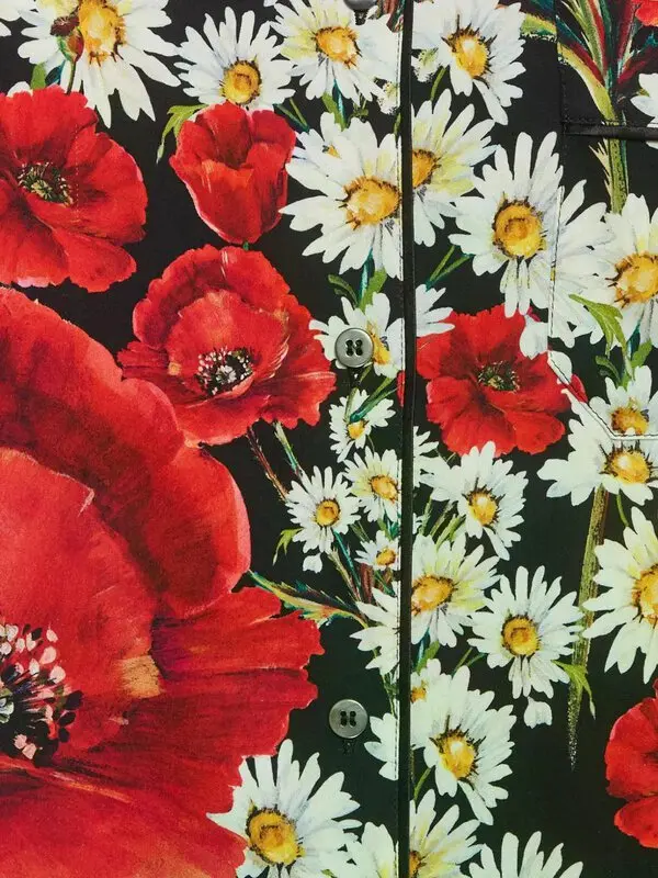 Dolce & Gabbana Floral-print Long-sleeved Shirt