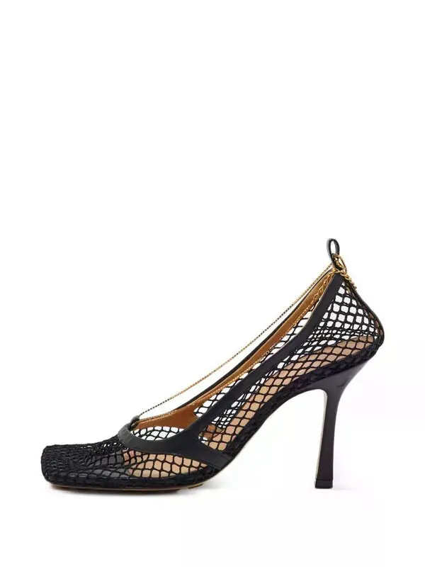 Bottega Veneta Mesh Heeled Pumps - Black
