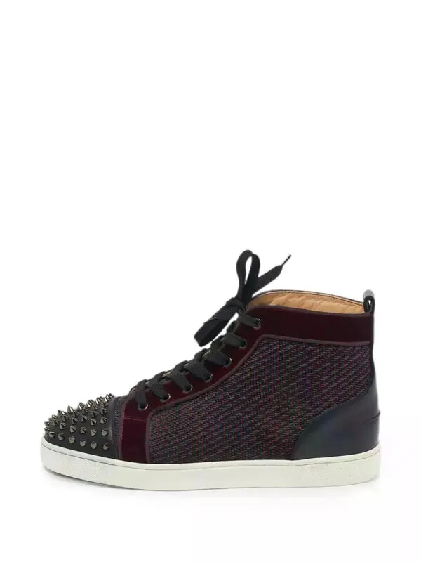 CHRISTIAN LOUBOUTIN Lou Spike Orlato High Top Sneakers - Red