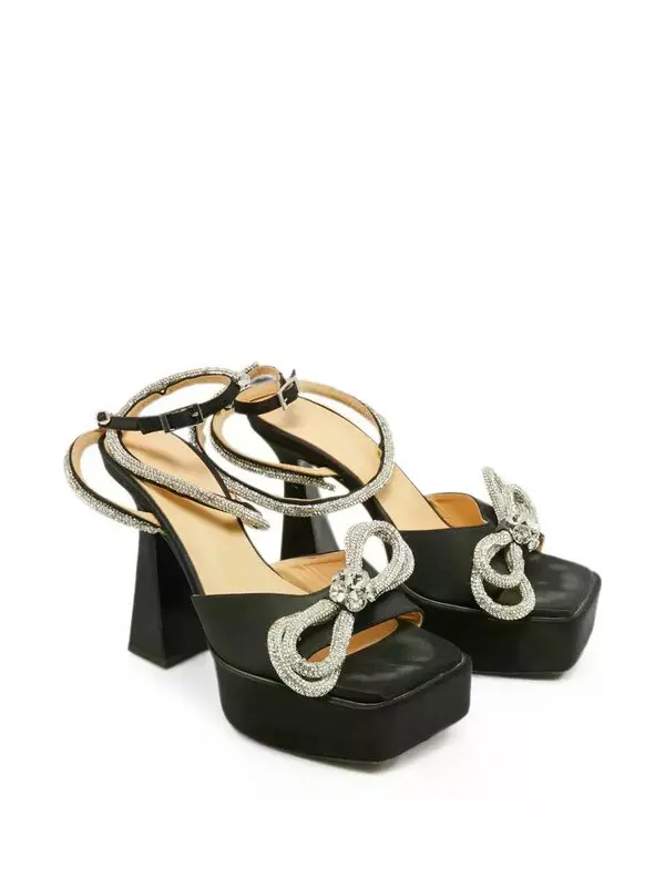 Mach & Mach Double-bow Sandals - Black