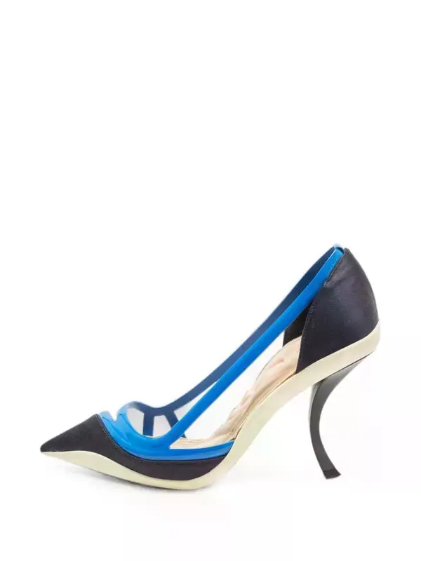 Dior Cut-out Patent Leather Pumps - Black