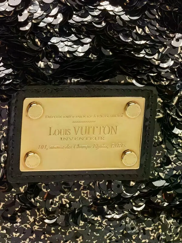 LOUIS VUITTON 2010 Pochette Rococo Sequin-embellished Clutch Bag