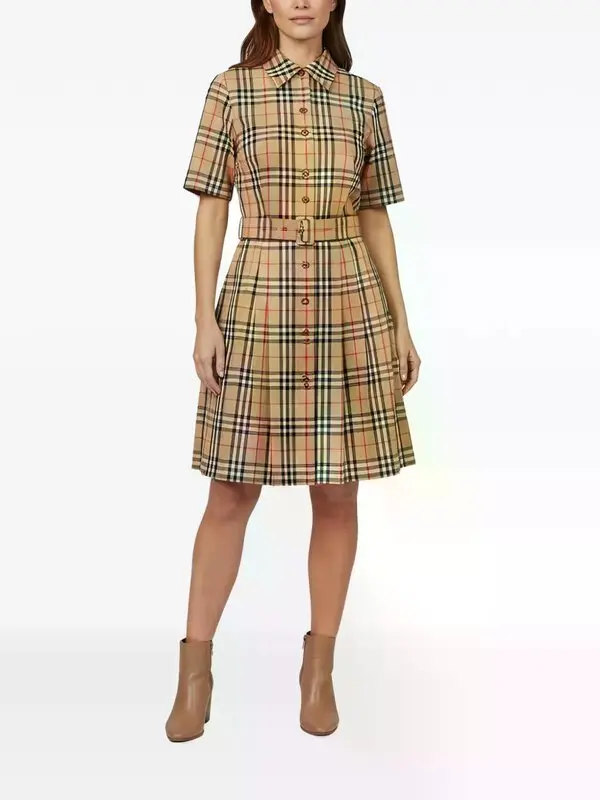 Burberry Nova Check Shirt Dress - Neutrals