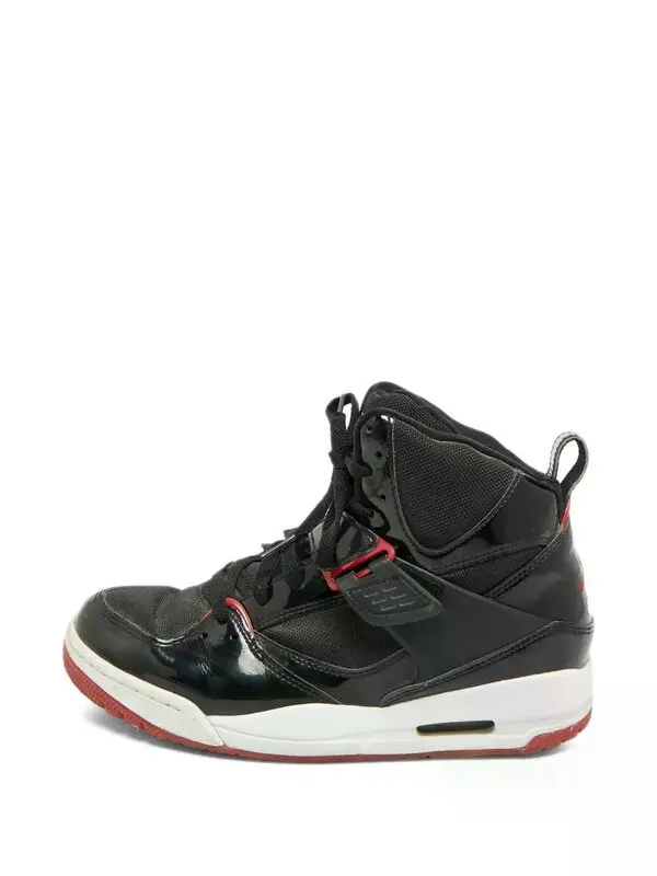 JORDAN Flight 45 Patent Leather Sneakers - Black