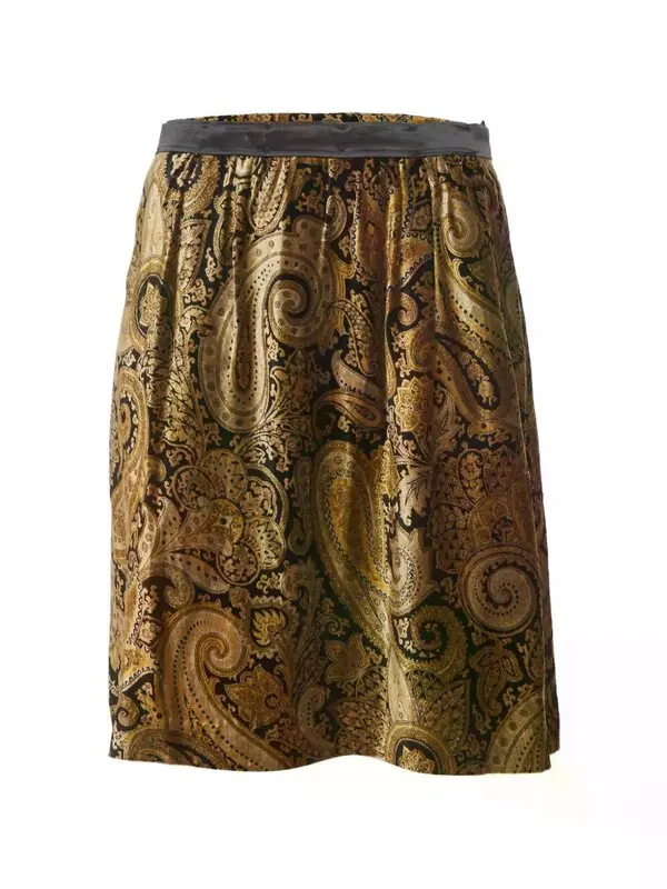 Etro Paisley-print Velvet Mini Skirt