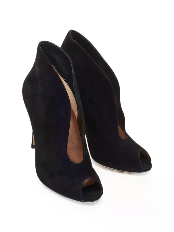 GIANVITO ROSSI Vamp Peep-toe Heeled Ankle Boots